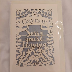 Personalised Papercut Retirement Card, Laser Cut on Your Retirement ...