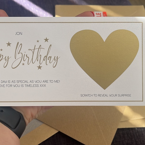 Personalised Birthday Scratch Card Surprise Gift | Birthday | Special ...
