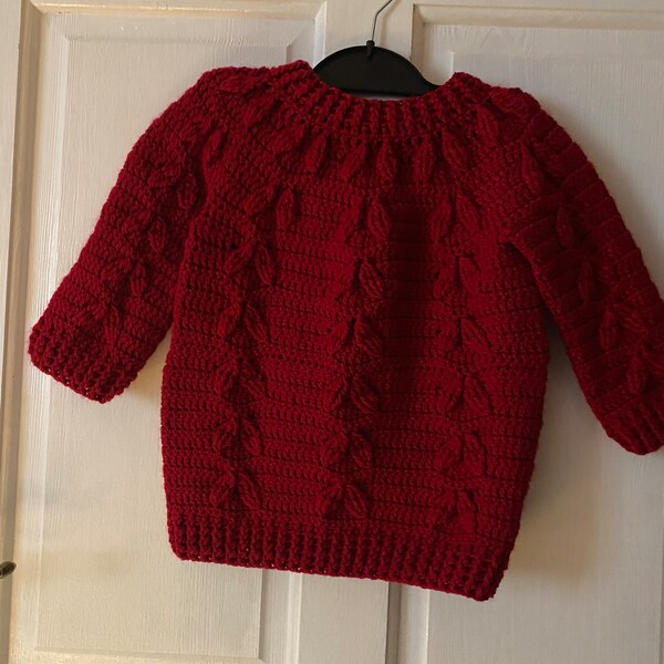 Crochet PATTERN - Magnolia Sweater (child Sizes 6-12m up to 9-10years ...