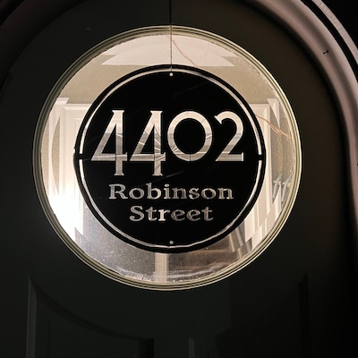 Personalized Round Address Metal Sign Modern Address Sign - Etsy