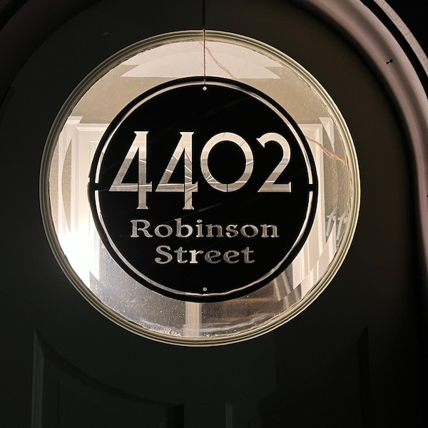 Personalized Round Address Metal Sign - Modern Address Signs - Etsy