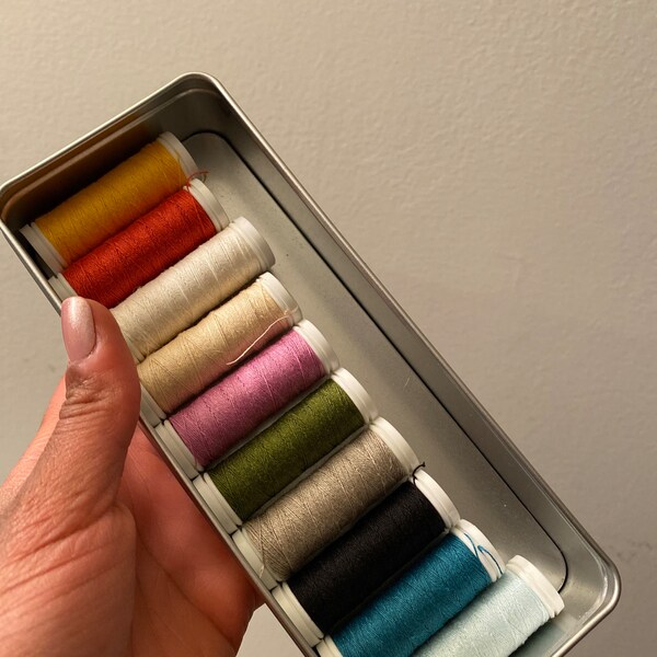 Linen Thread Natural Grey X 100 Meters Set of 1/5/10 Spools Czech Linen ...