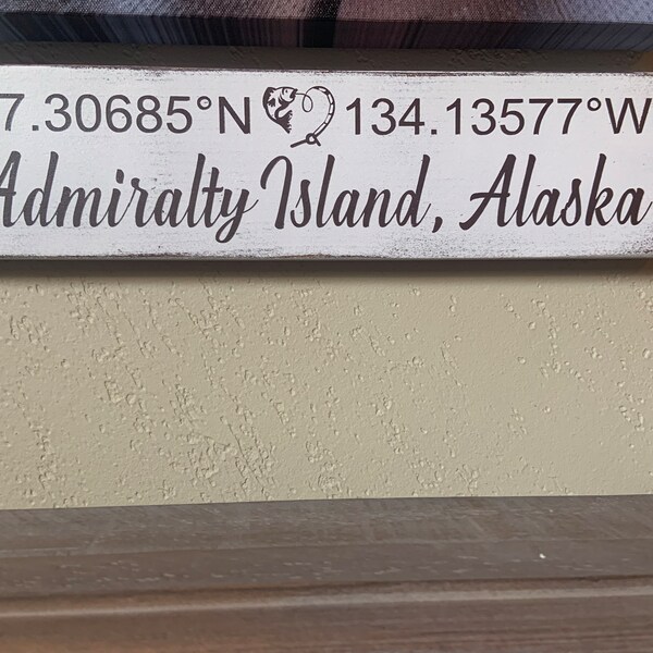 14" X 3.5" City Sign With Coordinates - Etsy