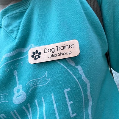 PAW PRINT Vet Tech Name Tag Veterinarian RVT Name Badge Veterinary ...