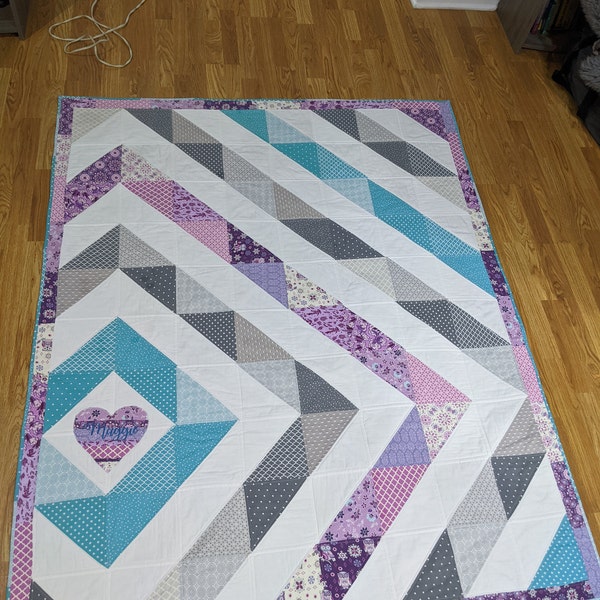 Baby Quilt Pattern || Offset Diamonds PDF Quilt Pattern || Modern Quilt ...