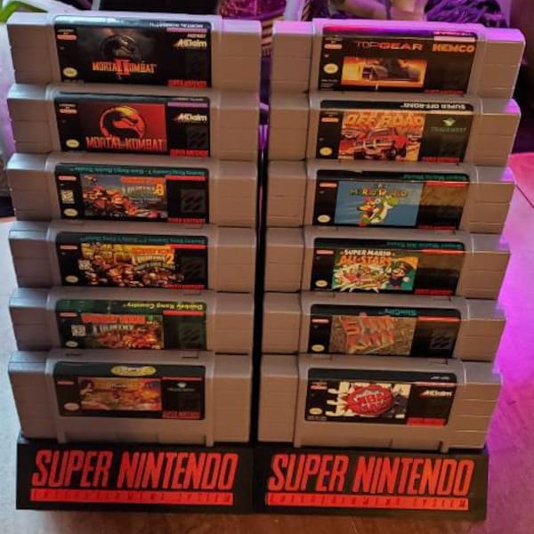 SNES Stacked Game Cartridge Display Stand - Etsy