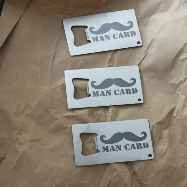 Personalized Stainless Steel Man Card Credit Card Bottle Opener ...
