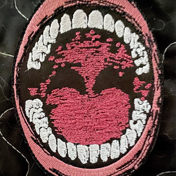 Screaming Mouth Embroidered Patch - Backpack Patch - Iron on Patch ...