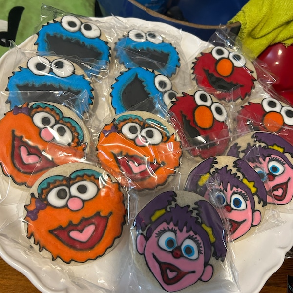 1 Dozen Sesame Street Sugar Cookies - Etsy