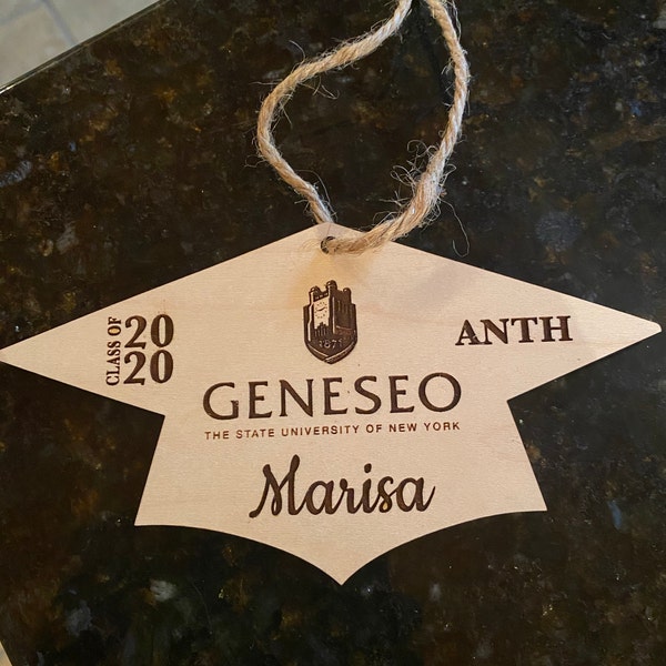 Custom Engraved Graduation Ornament for Tassel Keepsake, Personalized ...