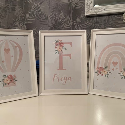 Safari Nursery Print, Personalised, Set of 3 Prints, Baby Boy Gift ...