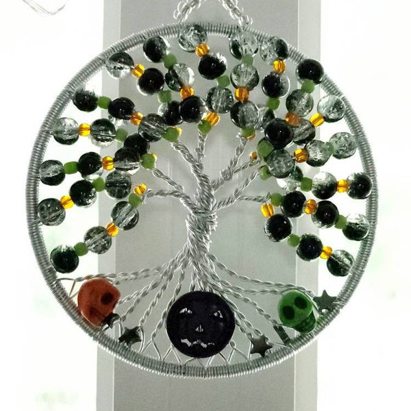 Blue Moon Dragon Tree of Life Wall Hanging - 4” Black and Blue Crescent ...