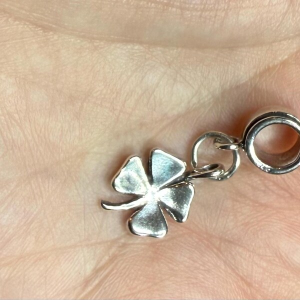 Four Leaf Clover Sterling Silver Charms, Silver Four Leaf Clover Charm ...