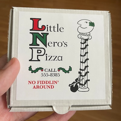 Home Alone Inspired Little Nero's Pizza Box Ornament WITH - Etsy