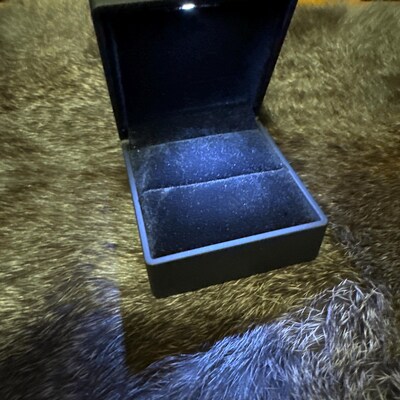 Black Engagement Ring Box With LED Light Great for Proposals, Weddings ...