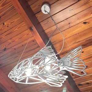 Ceiling Light COD FISH Unique Design, Steel Fish Lamp - Etsy