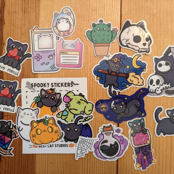 90’s Nostalgia Cat Sticker - Gaming Stickers - Vinyl Sticker Decal for ...