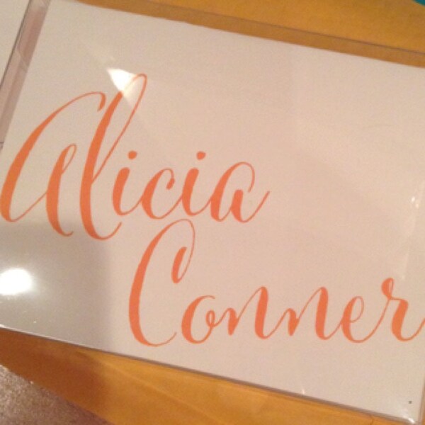Calligraphy Notecard for Adult, Personalized Thank You Cards for Women ...