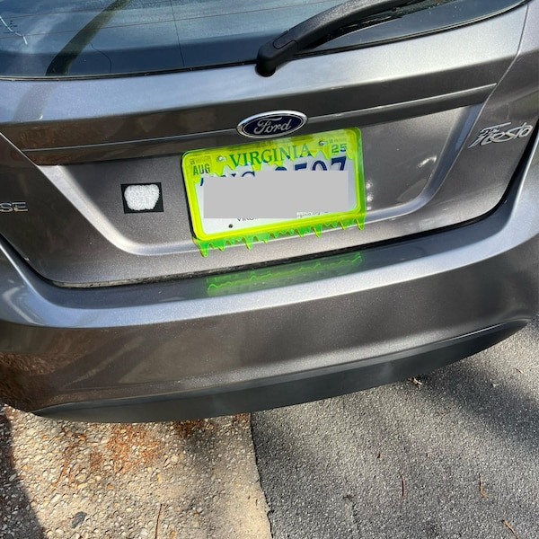 Motorcycle Slime Ooze License Plate Horizontal Frame Cover - JDM Plate ...