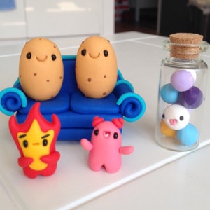 Miniature Cute Little Polymer Clay Fimo Figurine Kawaii - Etsy