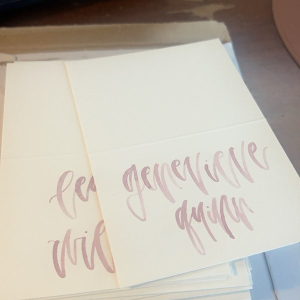 Handwritten Gift Tags (white Cardstock With Watercolor Lettering ...