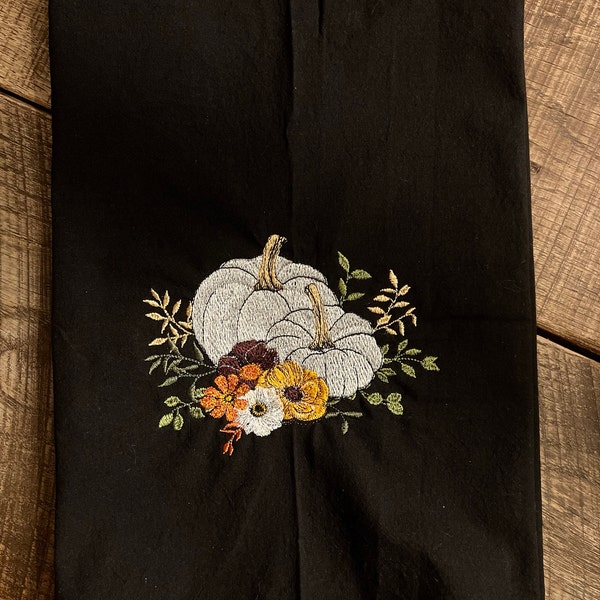 Floral Pumpkin Embroidery Design, Autumn Embroidery File, Thanksgiving ...
