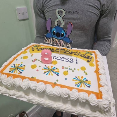 Luxury 2D Cake Topper Personalised. Double Layered Glitter, Mirror ...