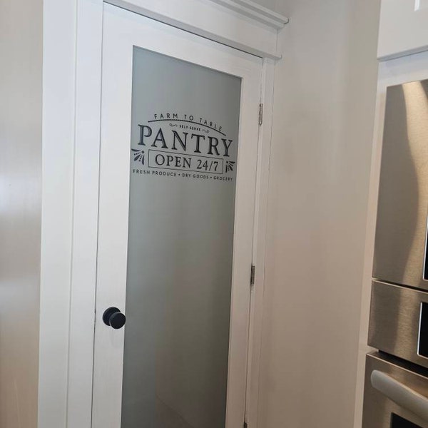 Open 24 Hours Pantry Self Serve Decal, Kitchen Wall Vinyl Decal Sticker ...