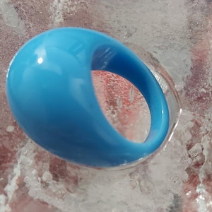 Minimalist Chunky Rings Funky Acrylic Ring Retro Resin | Etsy