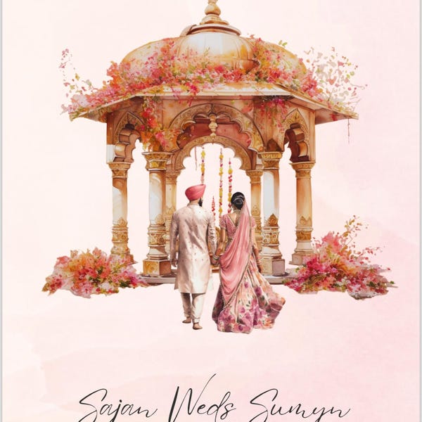 Indian Save the Date Template, Digital Hindu Wedding Save the Date ...