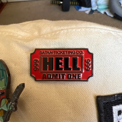 Ticket to Hell Admit One Iron on Embroidered Patches for Denim - Etsy