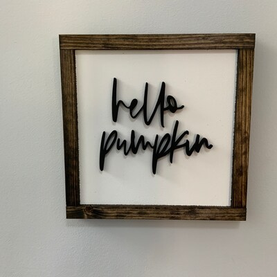 Fall Wood Sign, Hello Pumpkin Sign, Fall Home Decor, Fall Farmhouse ...