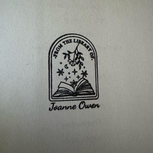 BOOK STAMP CUSTOM Book Stamp Rubber Stamp Library Stamp Book Lover Gift ...