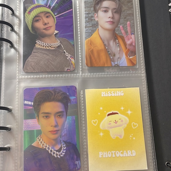 Kpop Photocard Binder Filler : Kawaii Character Black Pack! [digital ...