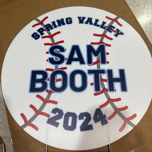 Baseball Yard Signs Personalized With Team, Name, Number, & Year - Etsy