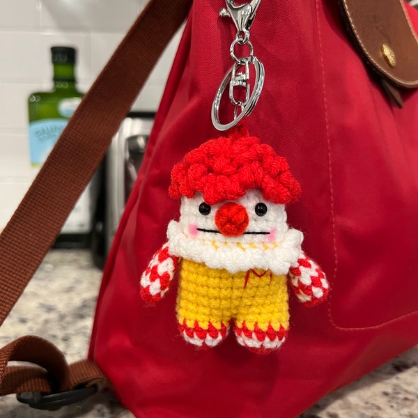 Clown Crochet Keychain, Cute Clown Keychain, Fun Gifts, Cute Gifts ...