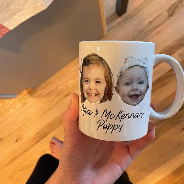 Two Baby Face Mug, Personalized Photo Gift, Custom Baby Face Mug ...