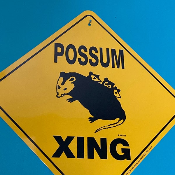 Possum Xing Sign Aluminum 12 in X 12 in #20814 - Etsy