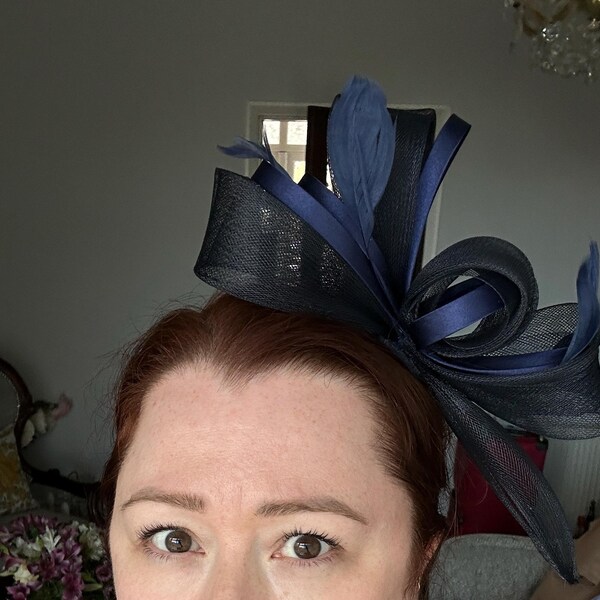 Light Pink Fascinator Hatinator With Headband and Clip, Wave Shaped ...