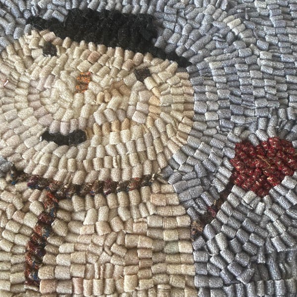 Fraktur Cottontail- A Rhonda Thomas Original Primitive Rug Hooking ...