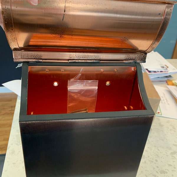 Flush Mount Vertical Patina Copper Mailbox - Etsy