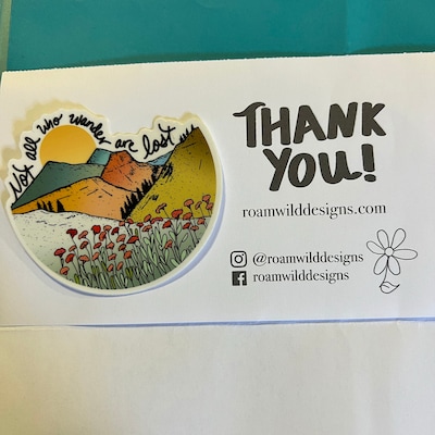 Wander Hand Lettered Vinyl Sticker - Etsy