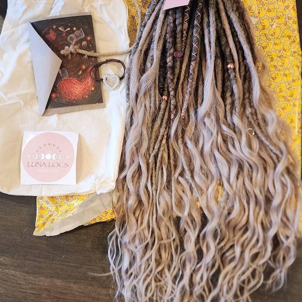 Temporary Locs, Triunity Set, White, Ginger and Light Olive Green ...