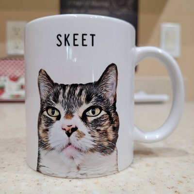 Custom Cat Mug Personalized Cat Mug With Photo & Name Custom Pet Mug ...