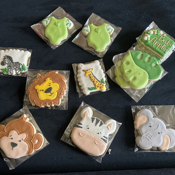 Jungle, Wild Animal, Safari Cookies, Baby Shower, Birthday Cookies - Etsy