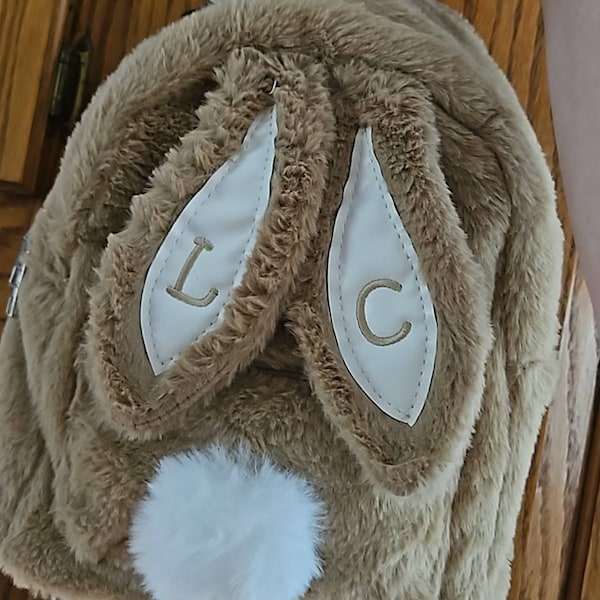 Personalised Bunny Plush Backpack , Custom Bunny Bag, Kids Backpack ...