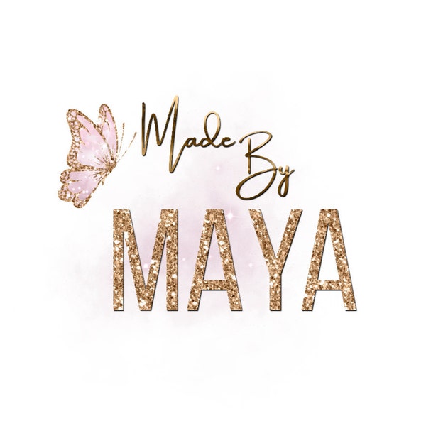 Iridescent Crystal Logo, Logo Design, Logo, Gold Glitter Logo ...