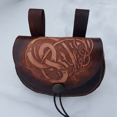 Leather Viking Belt Pouch Pattern / Digital Download / Viking Serpent ...