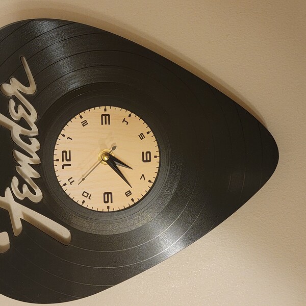 GUITAR PICK Fender Strat Vinyl Record Clock - Etsy