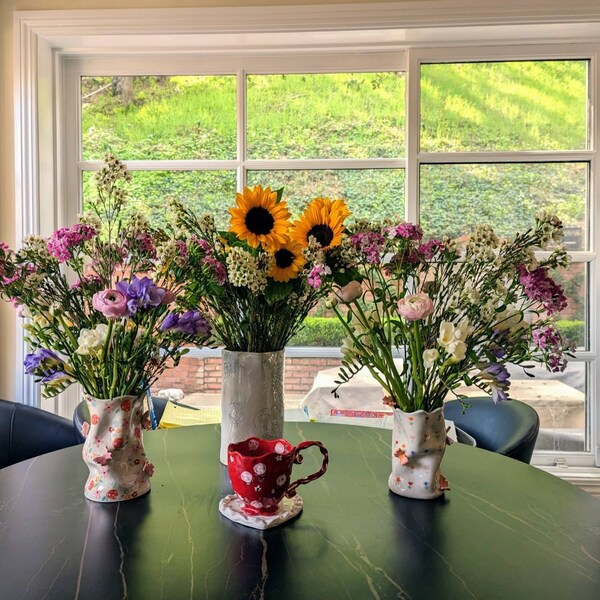 Twinkle Berry Breakfast Bowl Hand Pinched and Hand Painted Ceramic Bowl ...